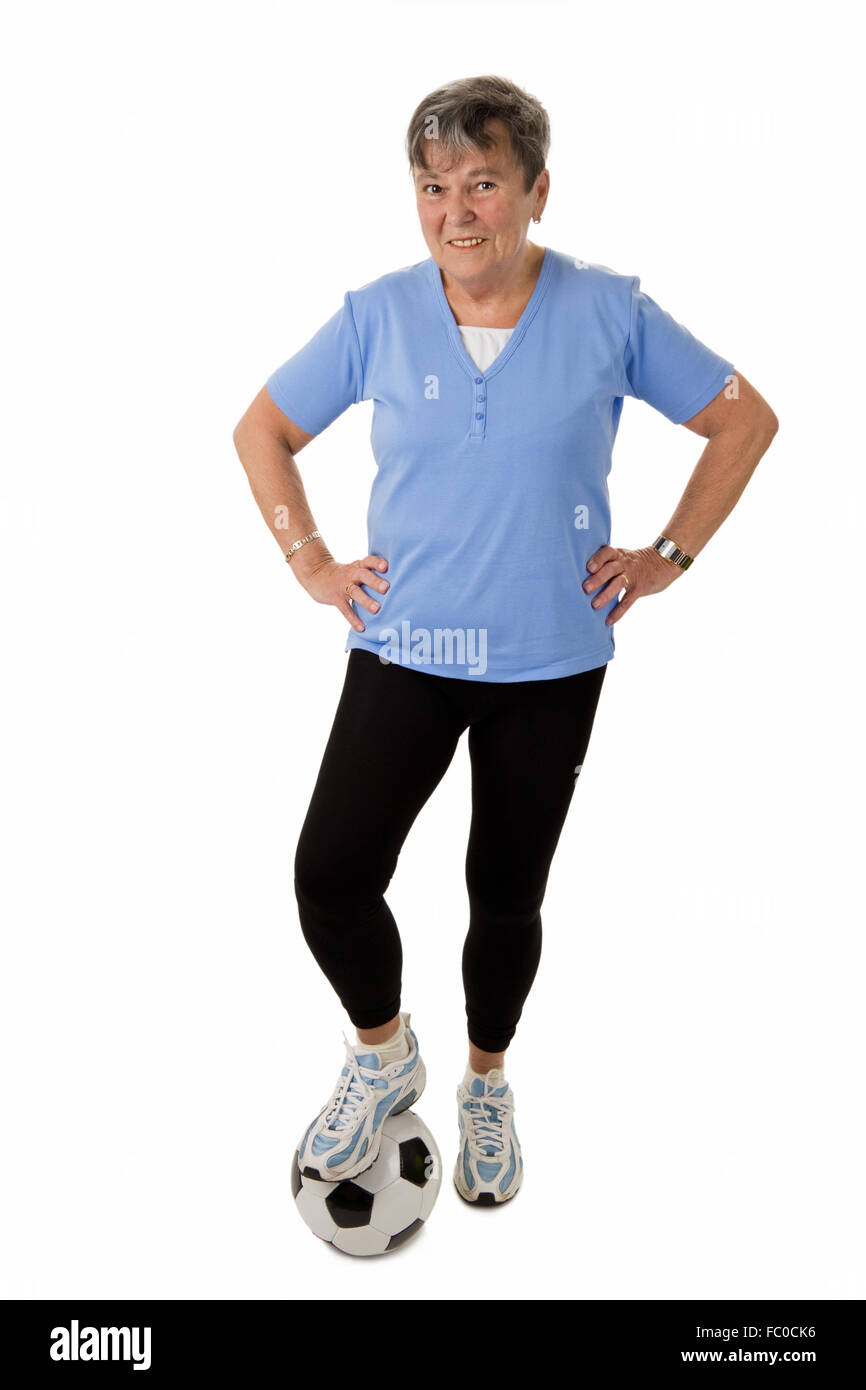 Old woman studio Cut Out Stock Images & Pictures - Alamy