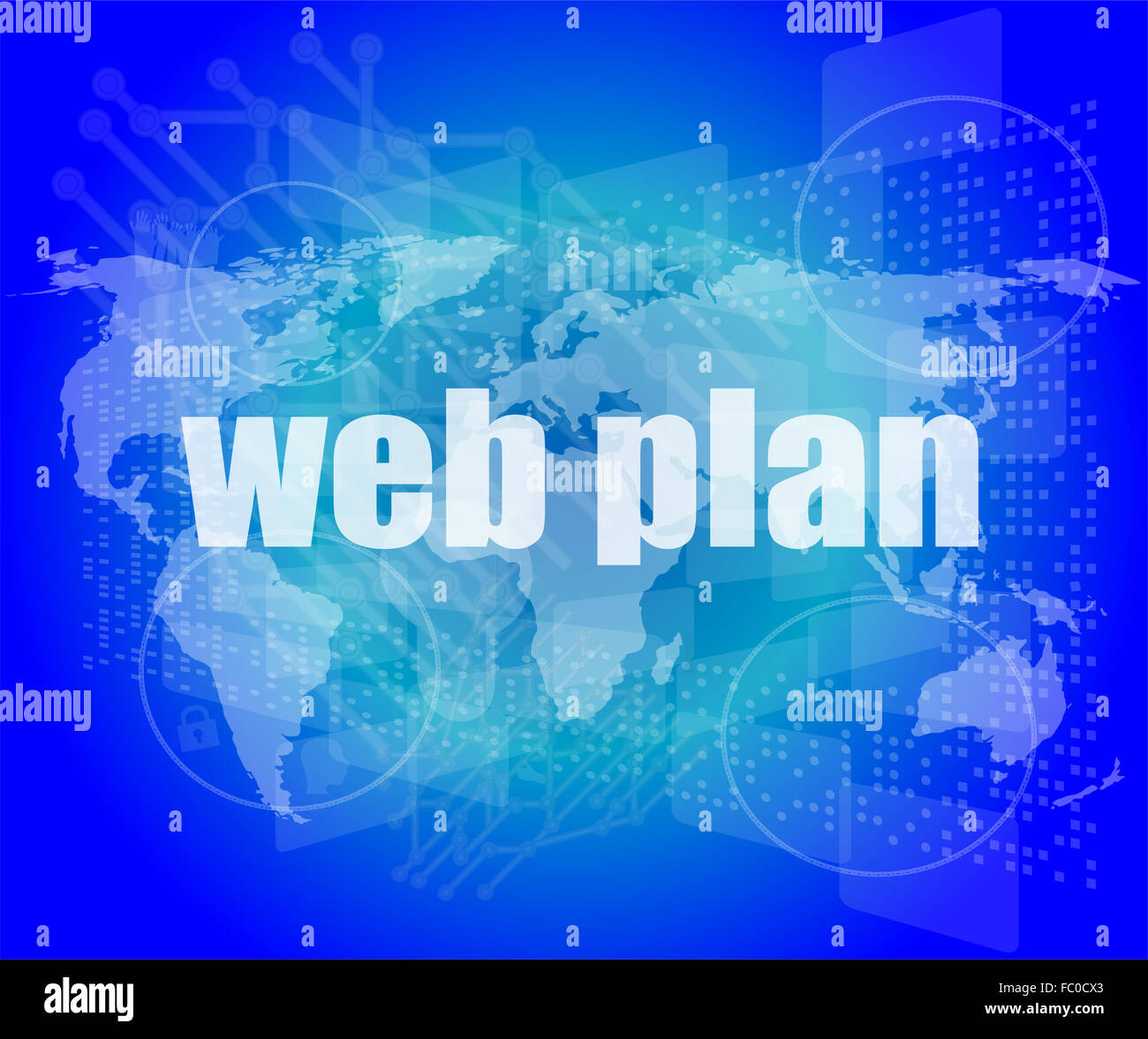 words web plan on digital touch screen Stock Photo - Alamy