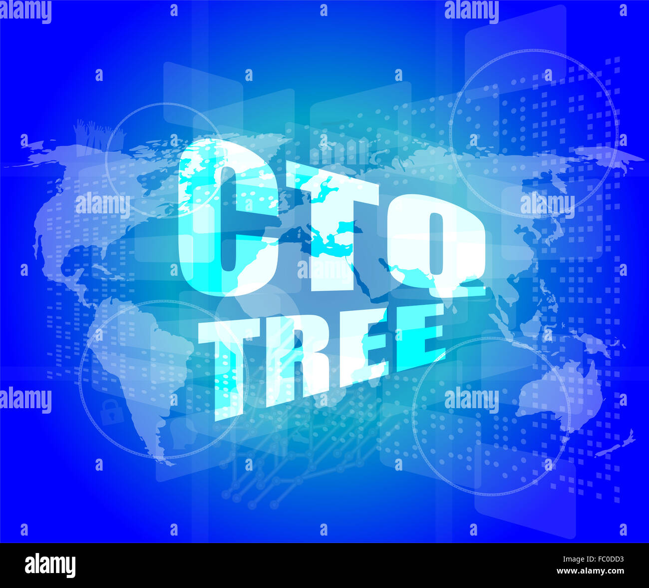 ctq tree word on digital touch screen Stock Photo - Alamy