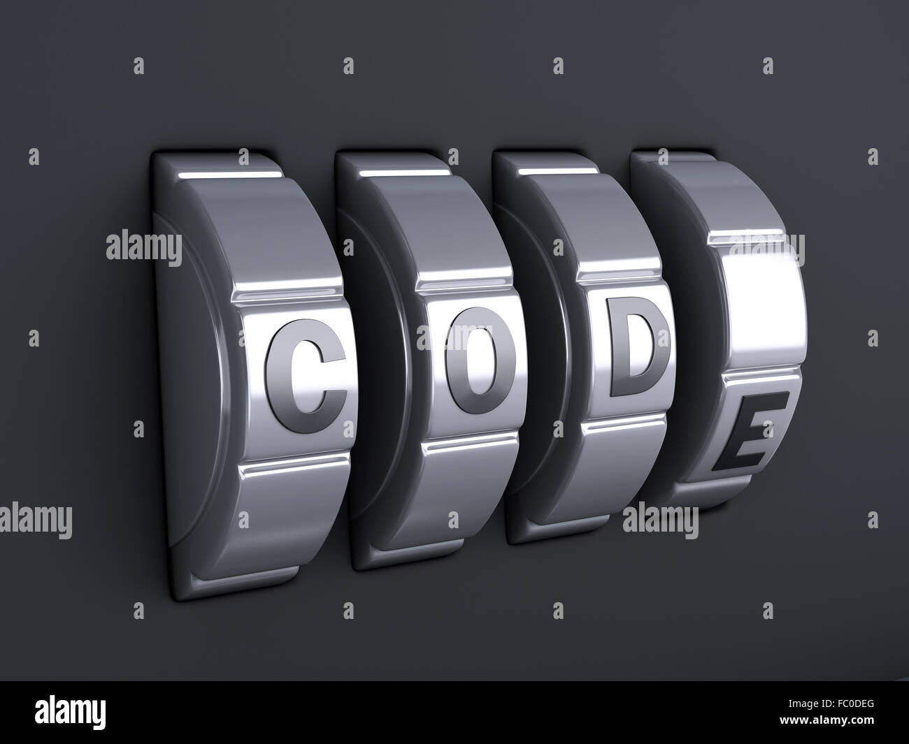 Security password combination. 3d illlustration Stock Photo - Alamy