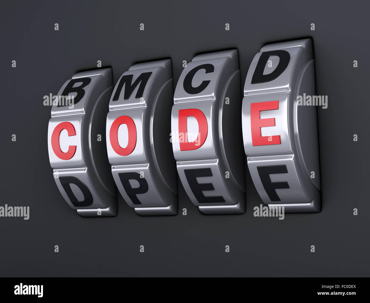 Security password combination. 3d illlustration Stock Photo - Alamy
