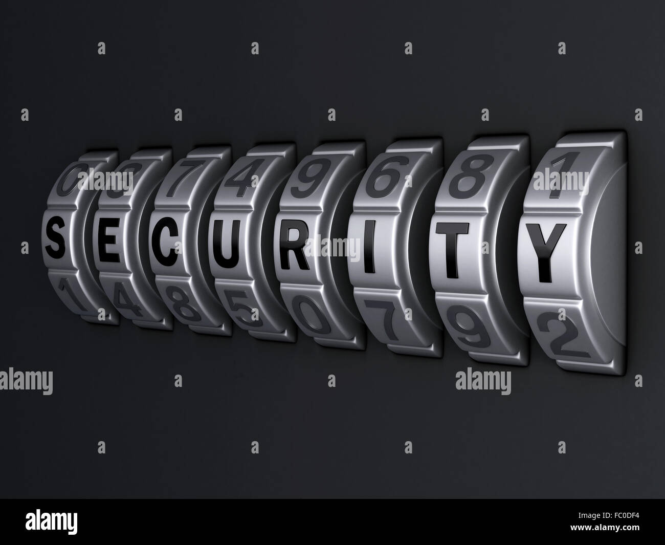 Security password combination. 3d illlustration Stock Photo - Alamy