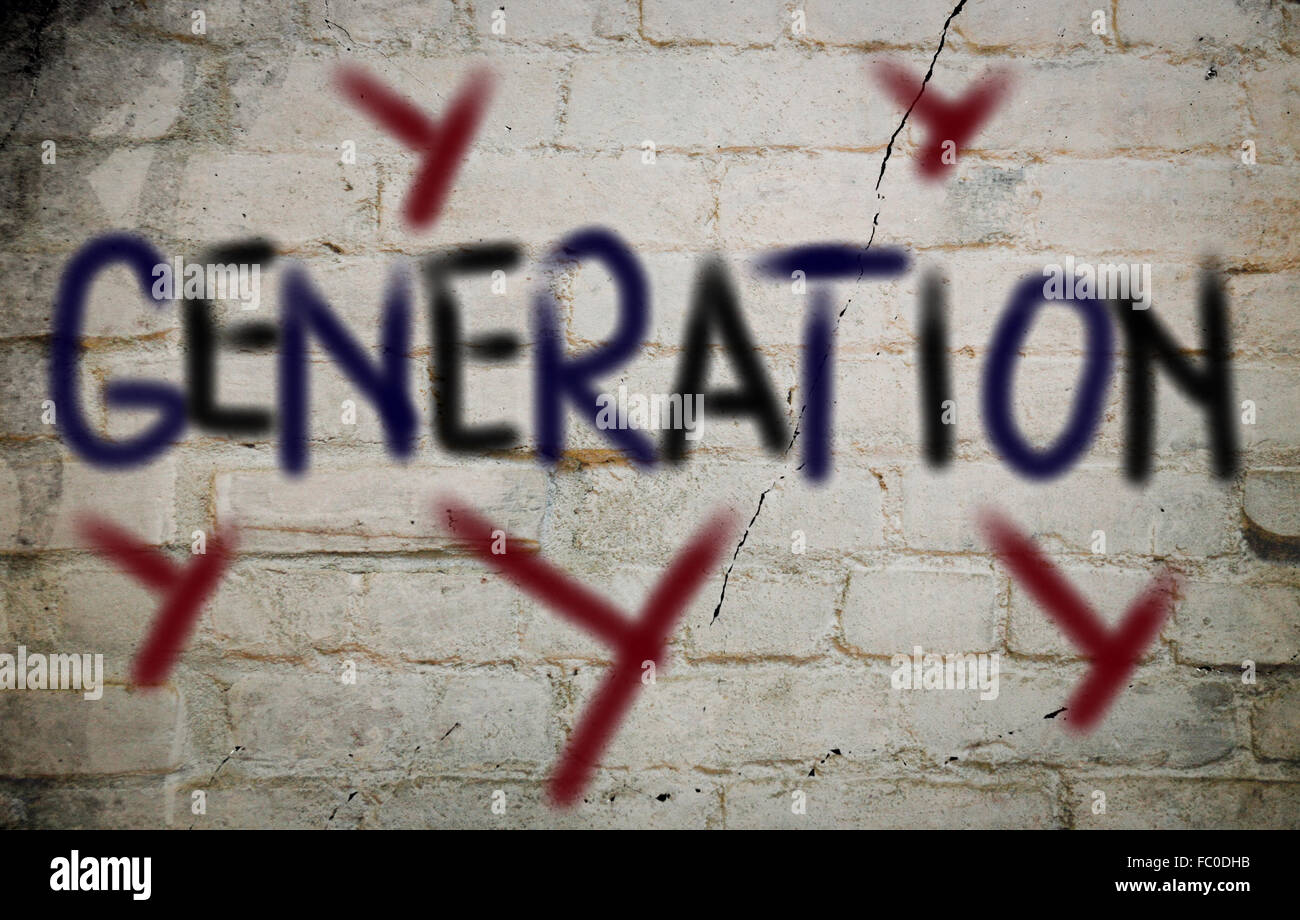 Generation Y Concept Stock Photo - Alamy