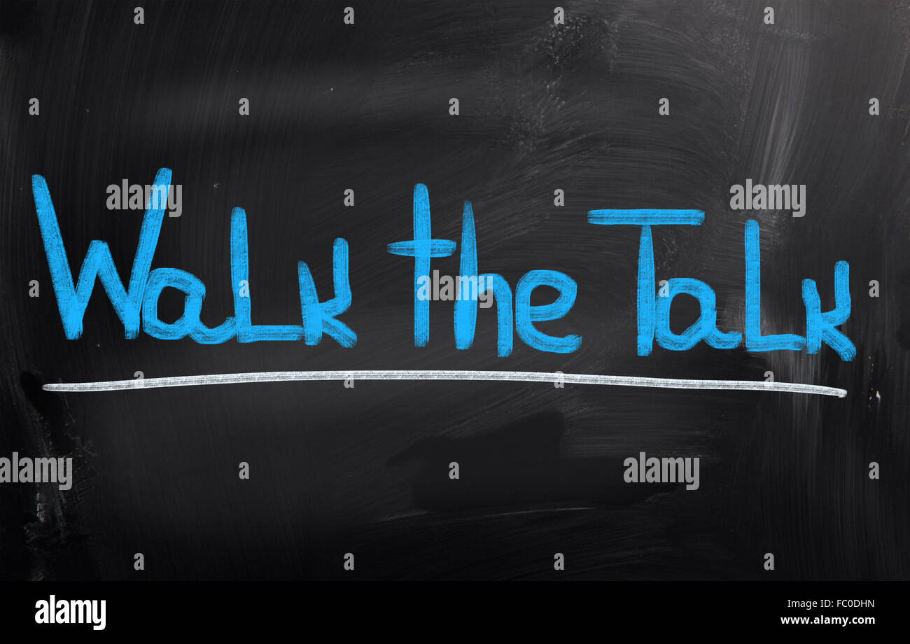 Walk The Talk Concept Stock Photo - Alamy