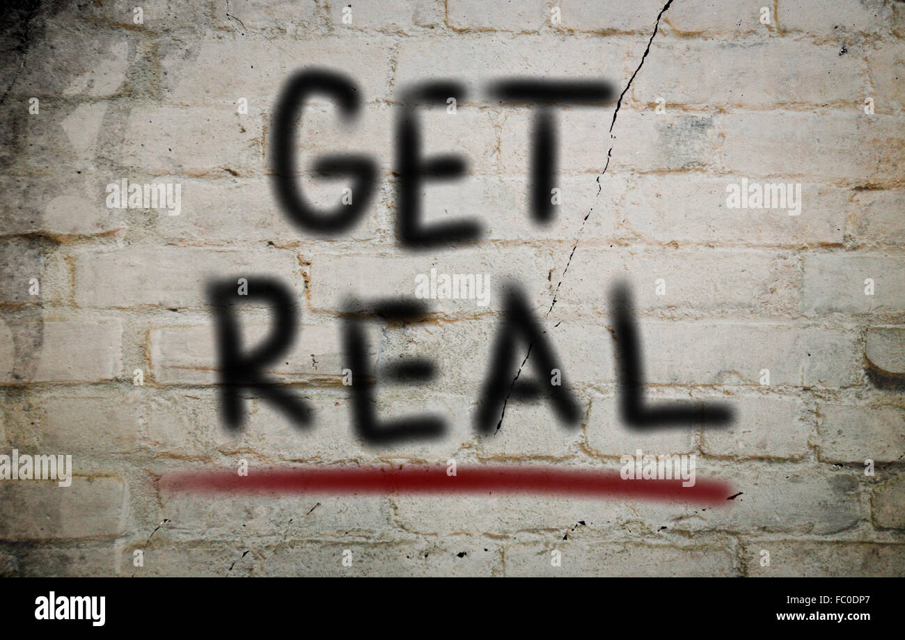 Get Real Concept Stock Photo - Alamy