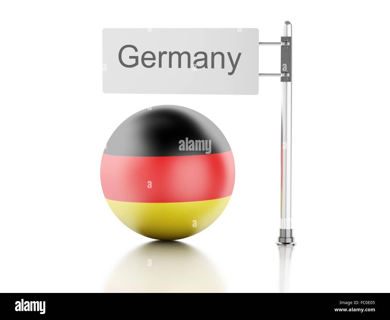 Germany flag and signpost. 3d renderer illustratio Stock Photo - Alamy