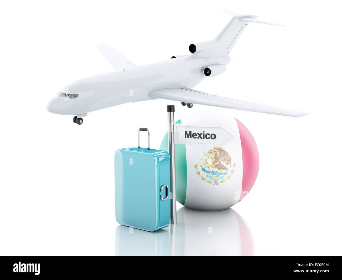 Mexico flag plane hi-res stock photography and images - Alamy
