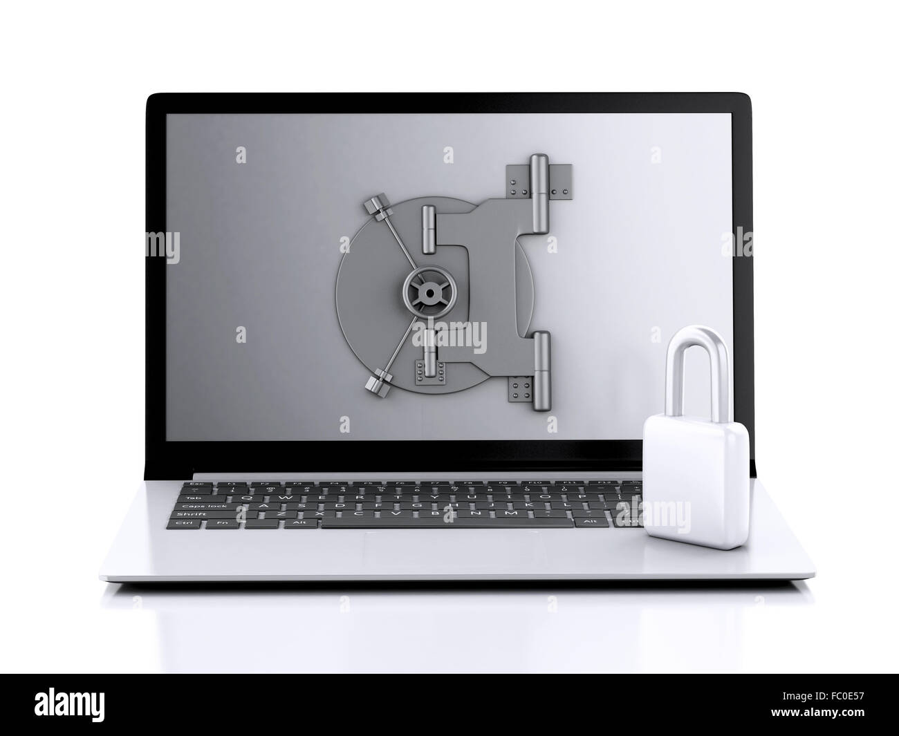 abstract secure Laptop. Data security concept Stock Photo - Alamy