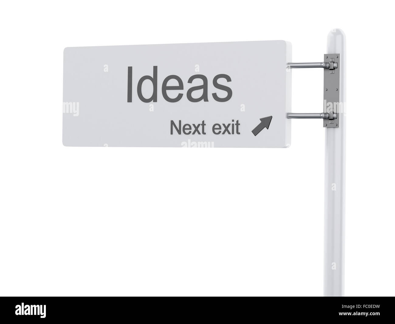 3D Illustration. Highway Sign, the next exit ideas Stock Photo - Alamy