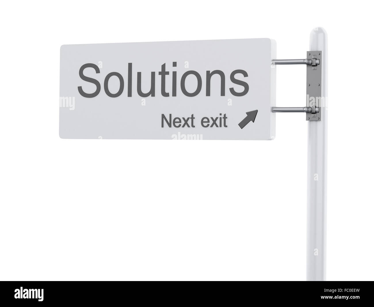 3D Illustration. Highway Sign, the next exit solut Stock Photo - Alamy