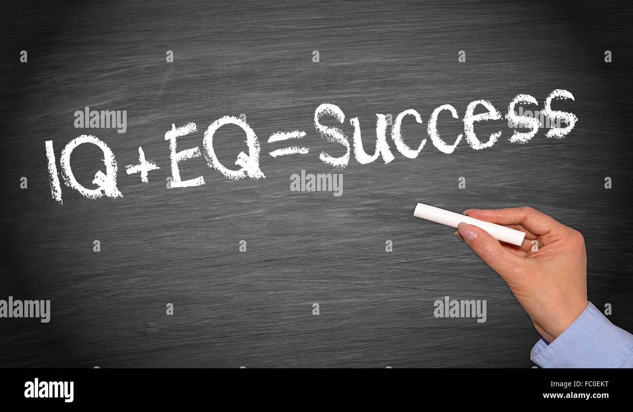 IQ plus EQ = Success Stock Photo - Alamy