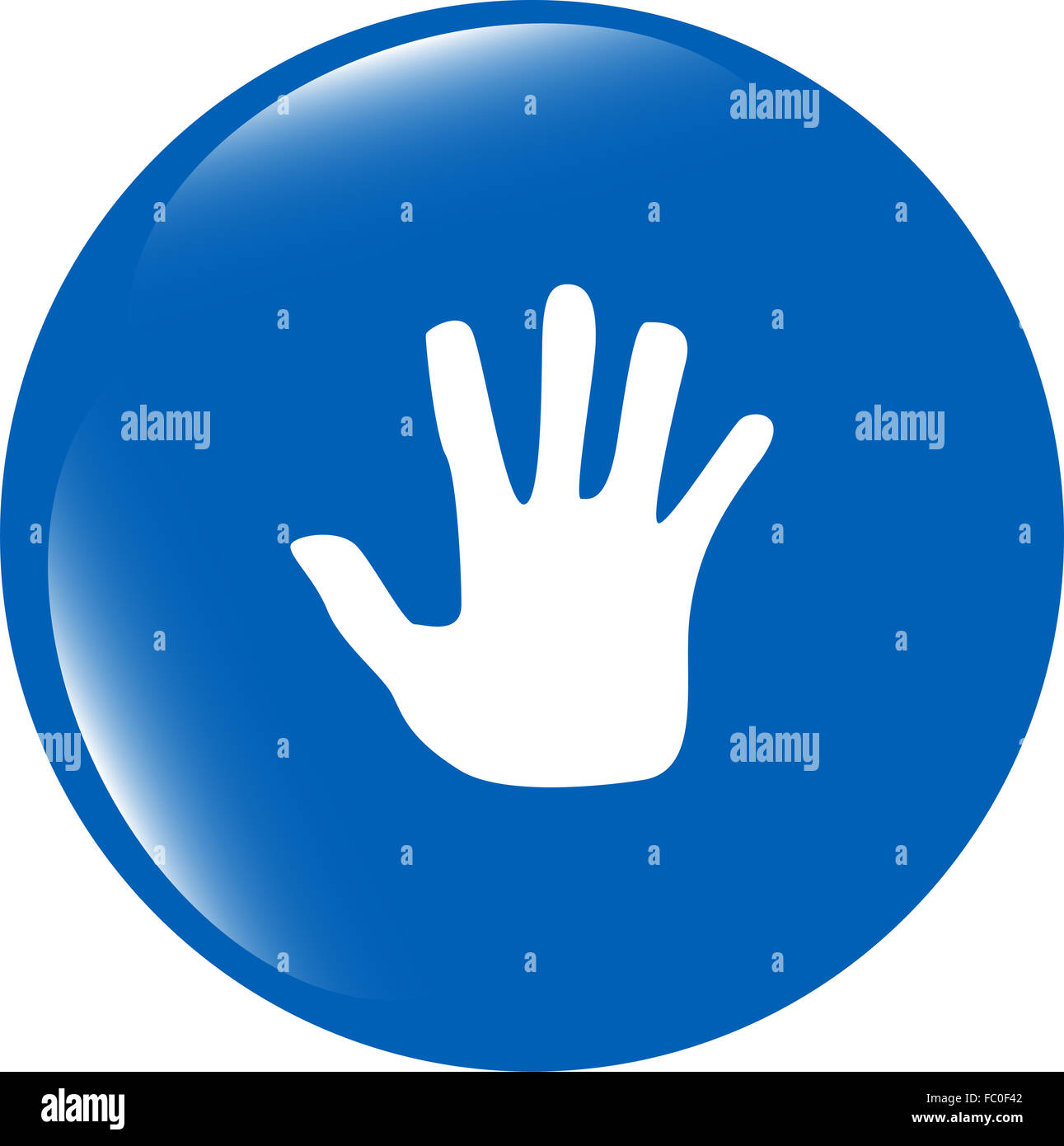 Blue sign handshake symbol icon hi-res stock photography and images - Alamy