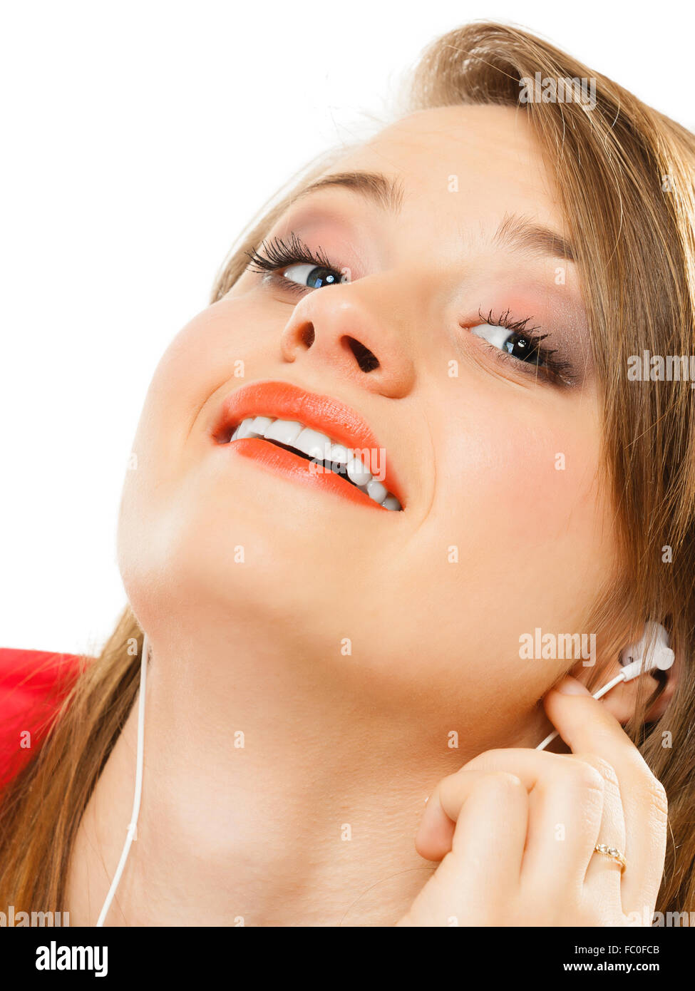 Girl earphones hi-res stock photography and images - Alamy