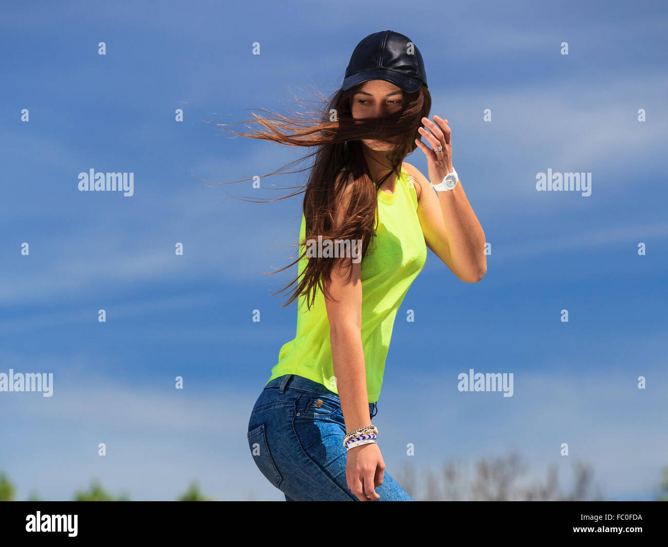 Cool trendy woman hi-res stock photography and images - Alamy