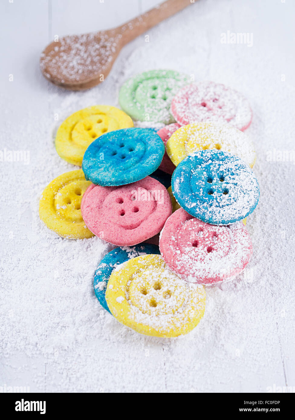 Colored pastries on a tray Stock Photo - Alamy