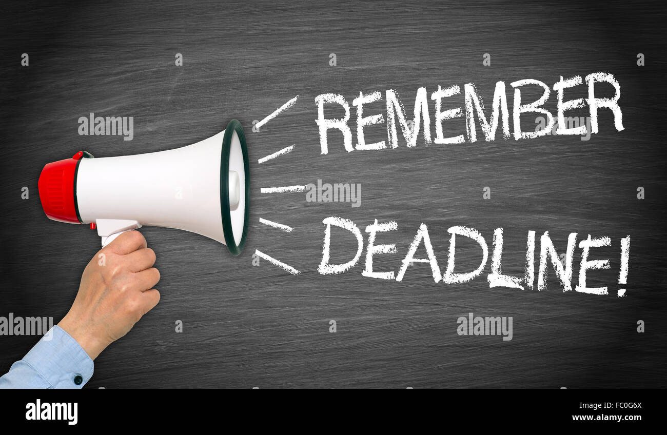 Dont miss the deadline hi-res stock photography and images - Alamy