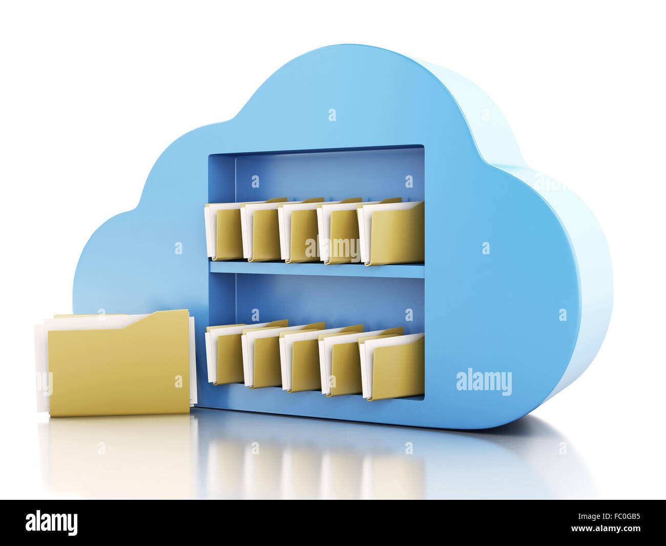 3d File storage in cloud. Cloud computing concept Stock Photo - Alamy