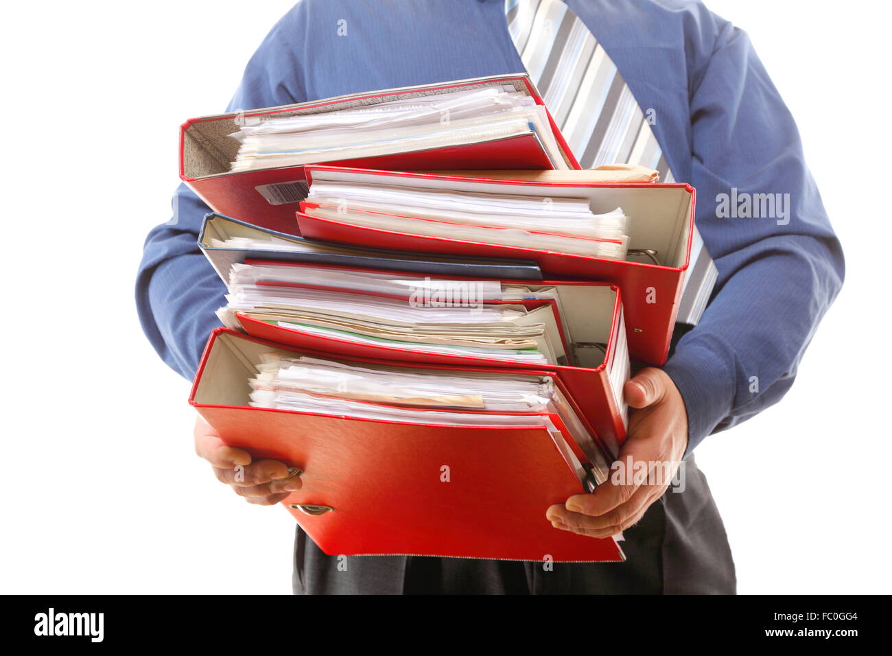 Stressed Office Worker Pile Paper Stock Photos & Stressed Office Worker ...