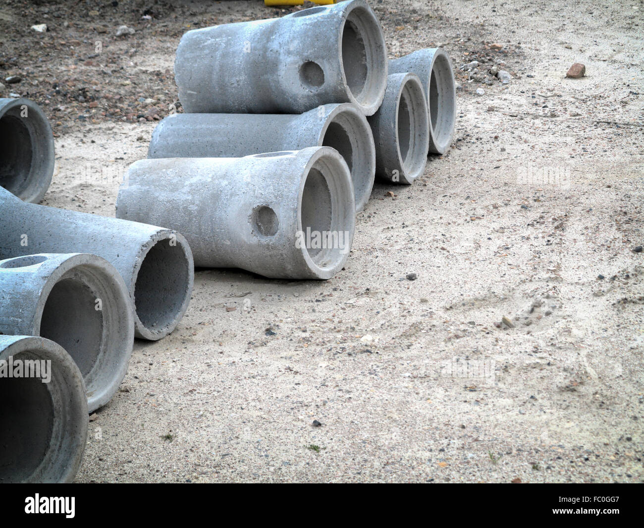 Industrial concrete pipe building construction hi-res stock photography ...