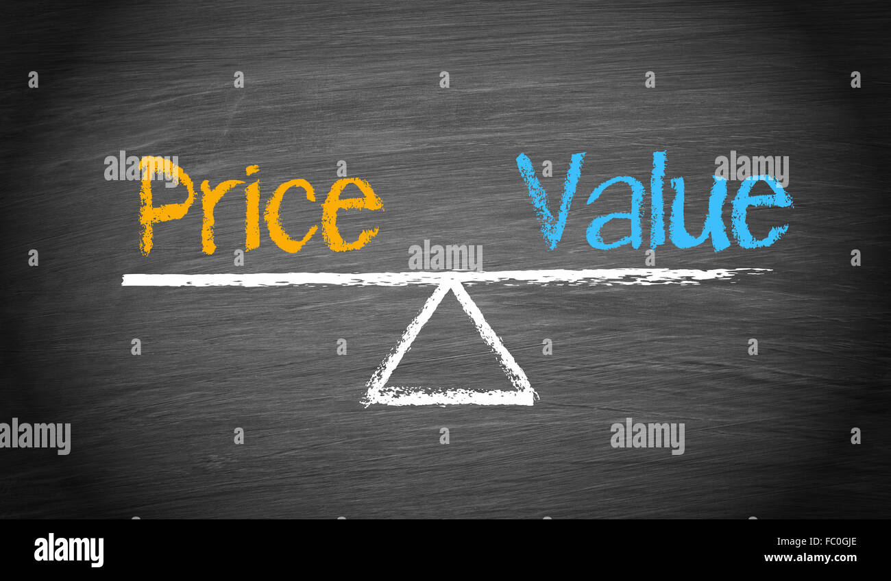Price and Value Stock Photo - Alamy