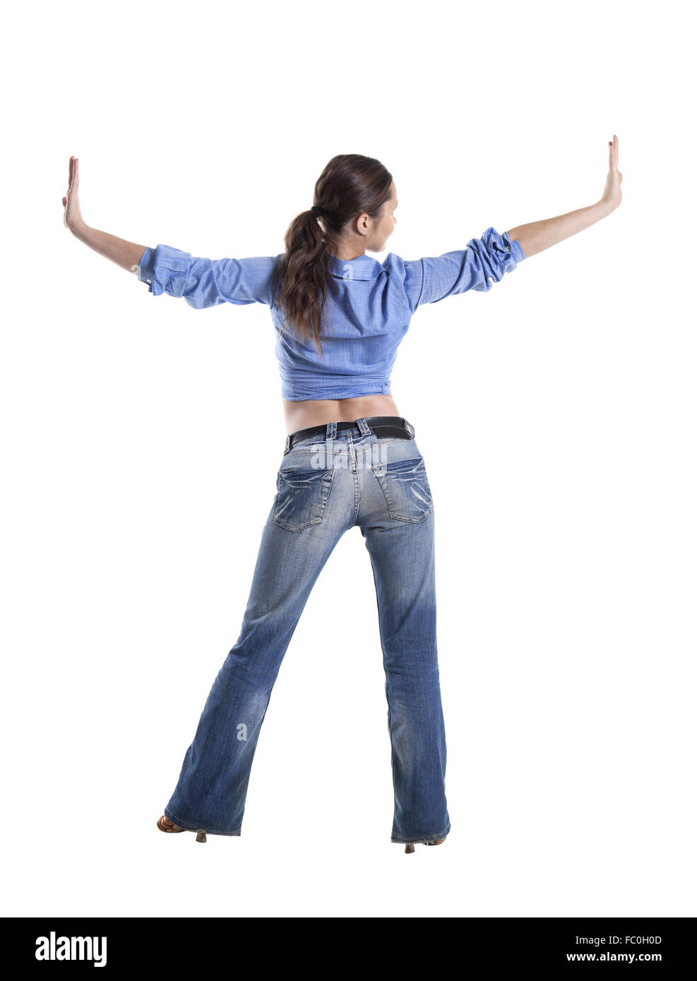 Back view of a young woman Stock Photo - Alamy