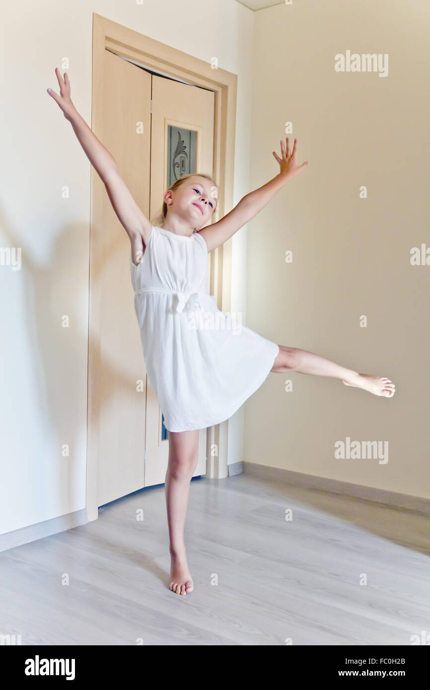 Cute dancing girl Stock Photo - Alamy
