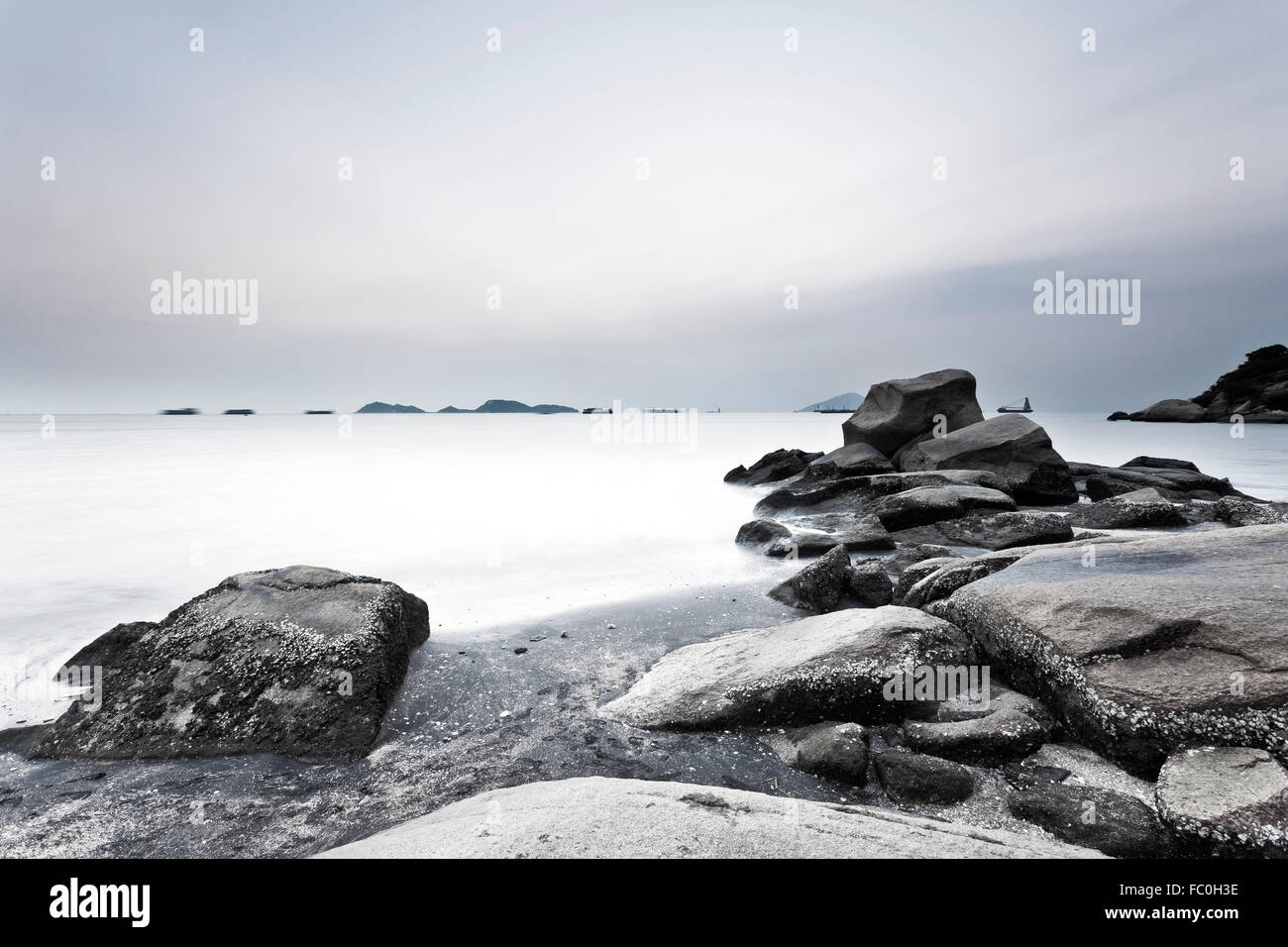 Sunset stones with low saturation Stock Photo - Alamy