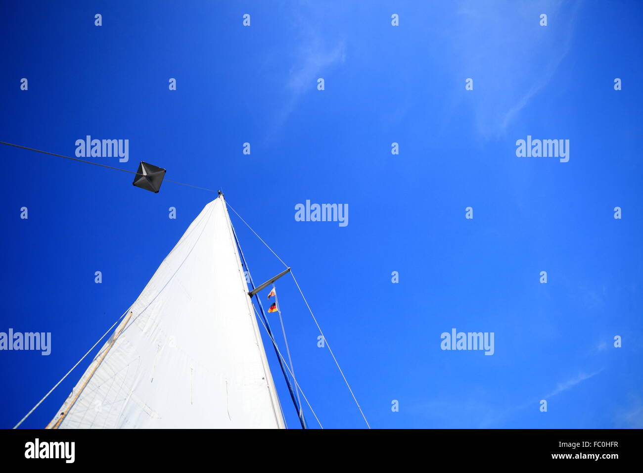 view of different parts of yacht, sail Stock Photo - Alamy