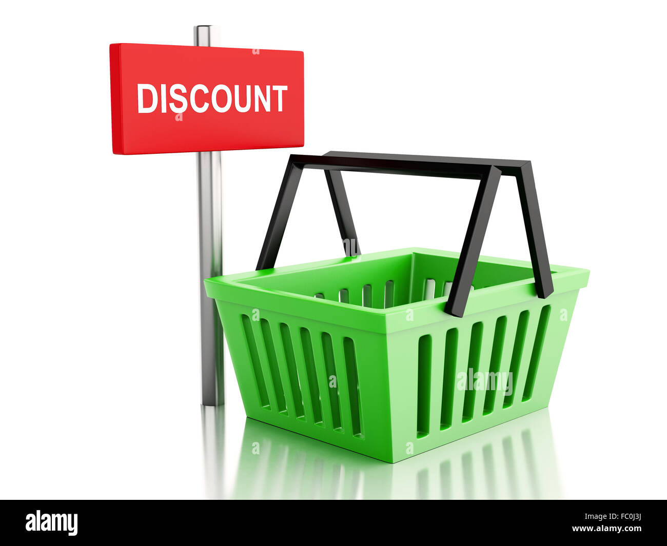3d Shopping basket. online shop concept on white b Stock Photo - Alamy