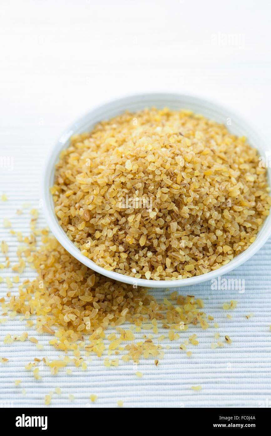 Bulgur wheat in a bowl Stock Photo - Alamy
