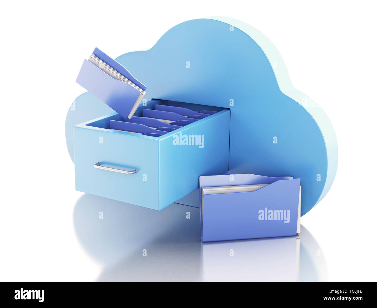3d File storage in cloud. Cloud computing concept Stock Photo - Alamy