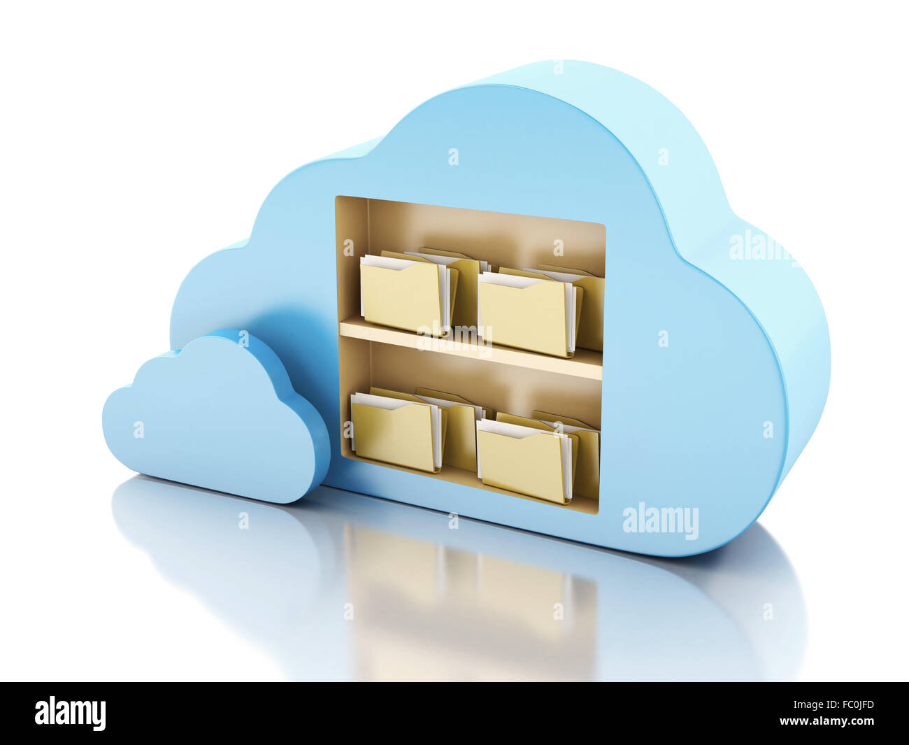 3d File storage in cloud. Cloud computing concept Stock Photo - Alamy