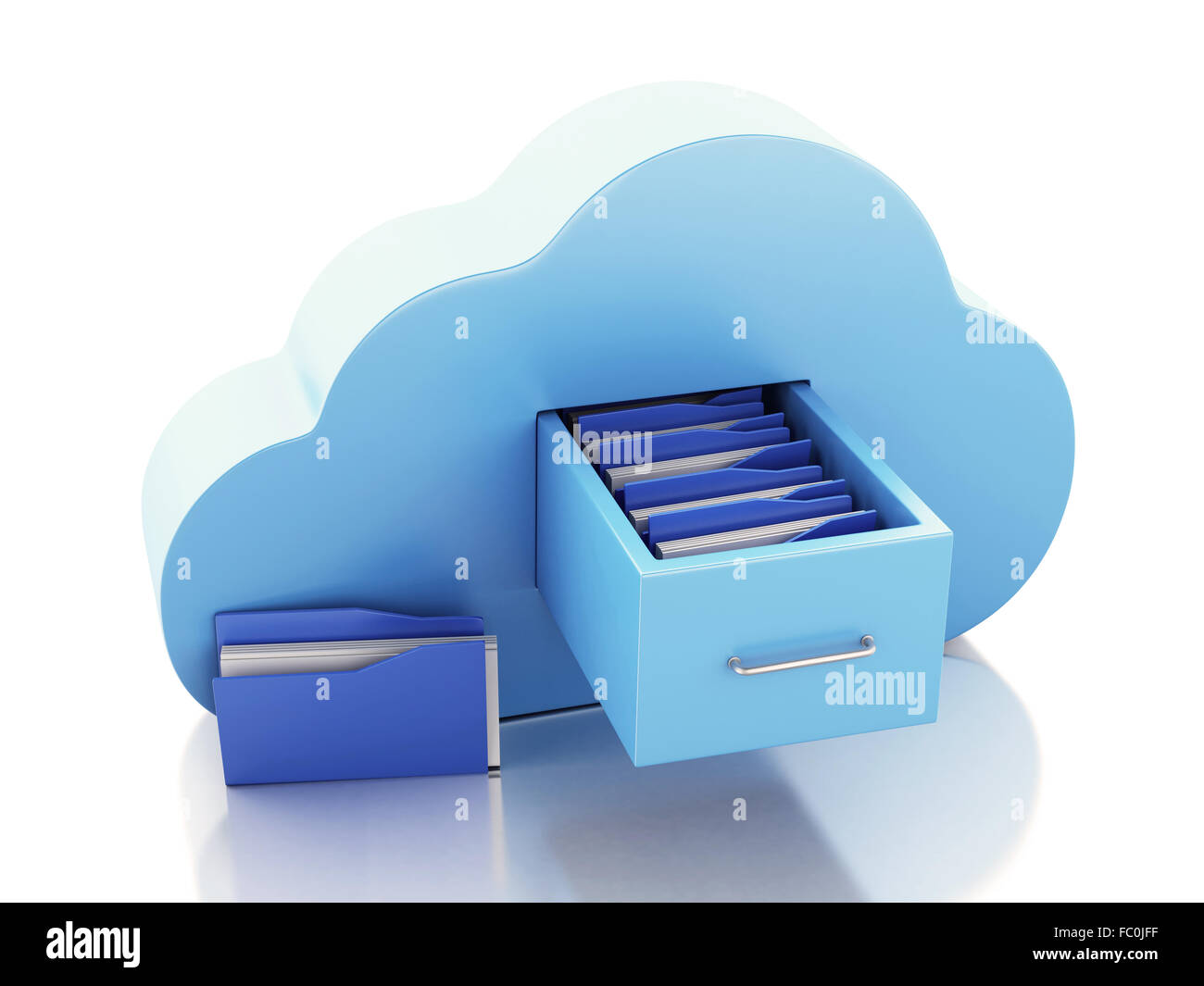 3d File storage in cloud. Cloud computing concept Stock Photo - Alamy