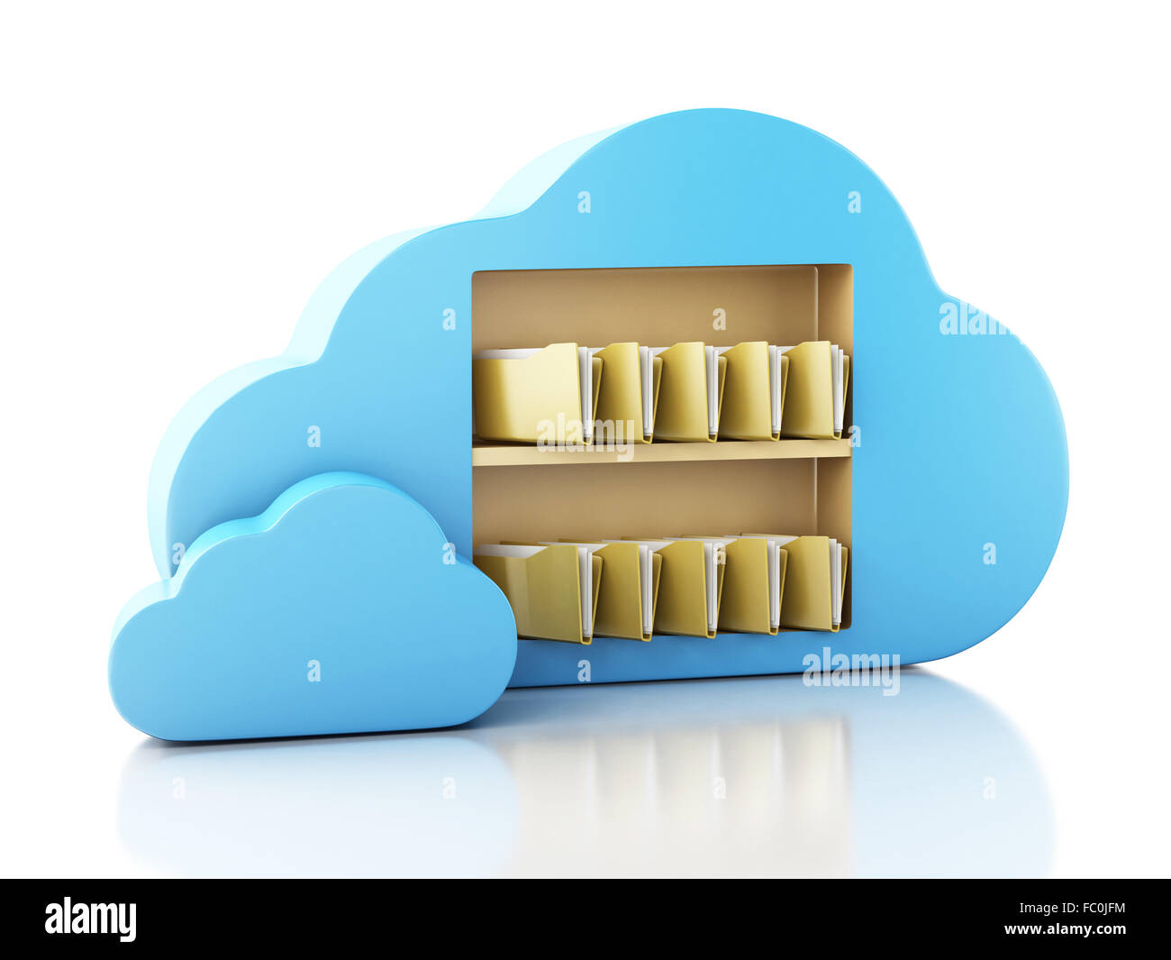 3d File storage in cloud. Cloud computing concept Stock Photo - Alamy