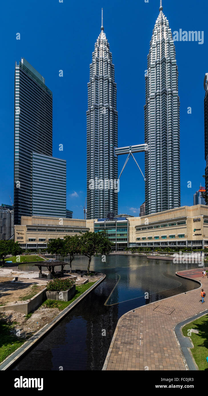 Cityscape with Petronas Twin Towers Kuala Lumpur's iconic and famous ...