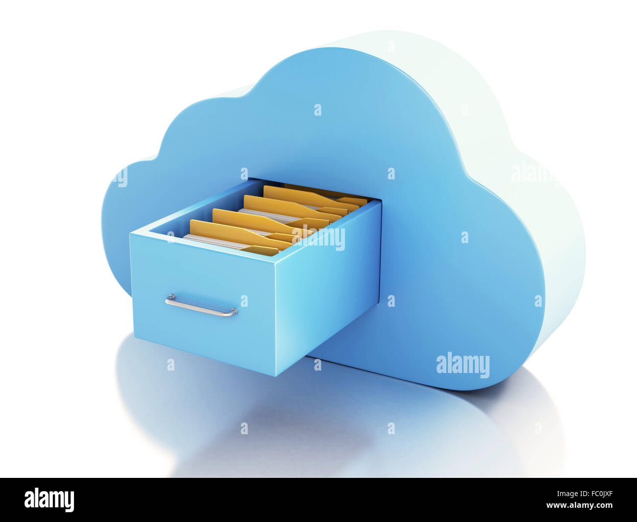 3d File storage in cloud. Cloud computing concept Stock Photo - Alamy