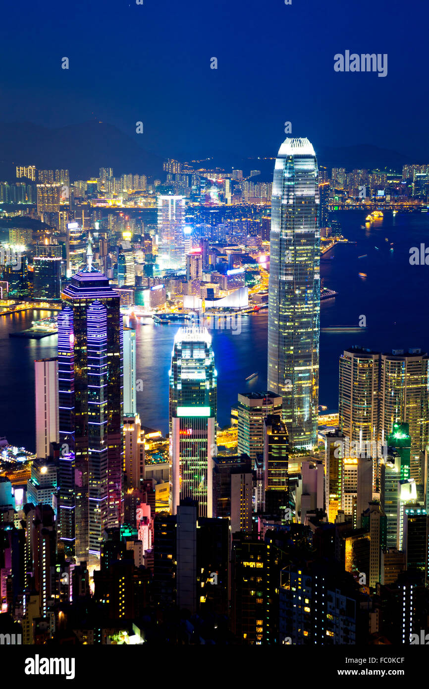 City night view in Hong Kong Stock Photo - Alamy