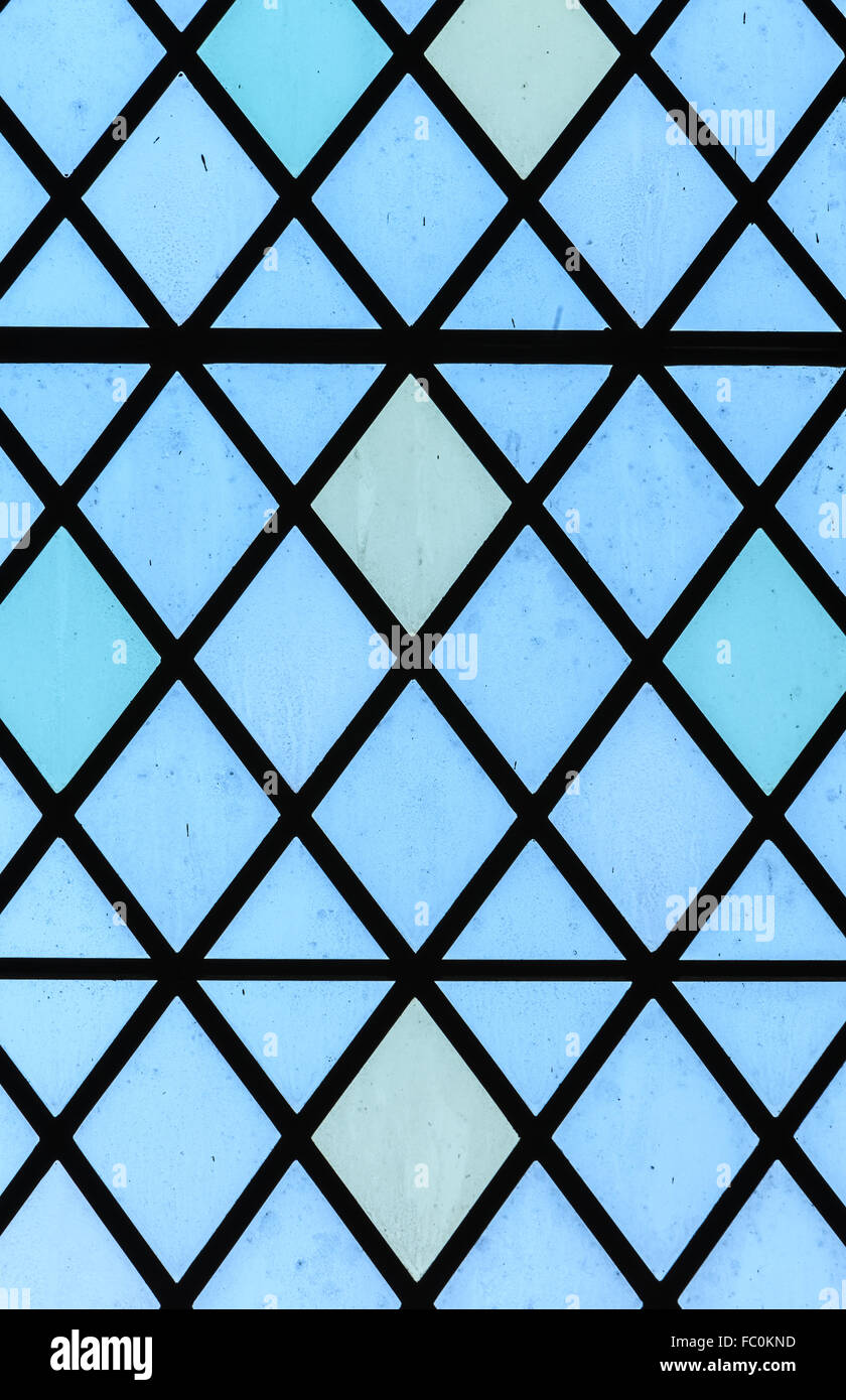 Blue stained glass window diamond hi-res stock photography and images ...