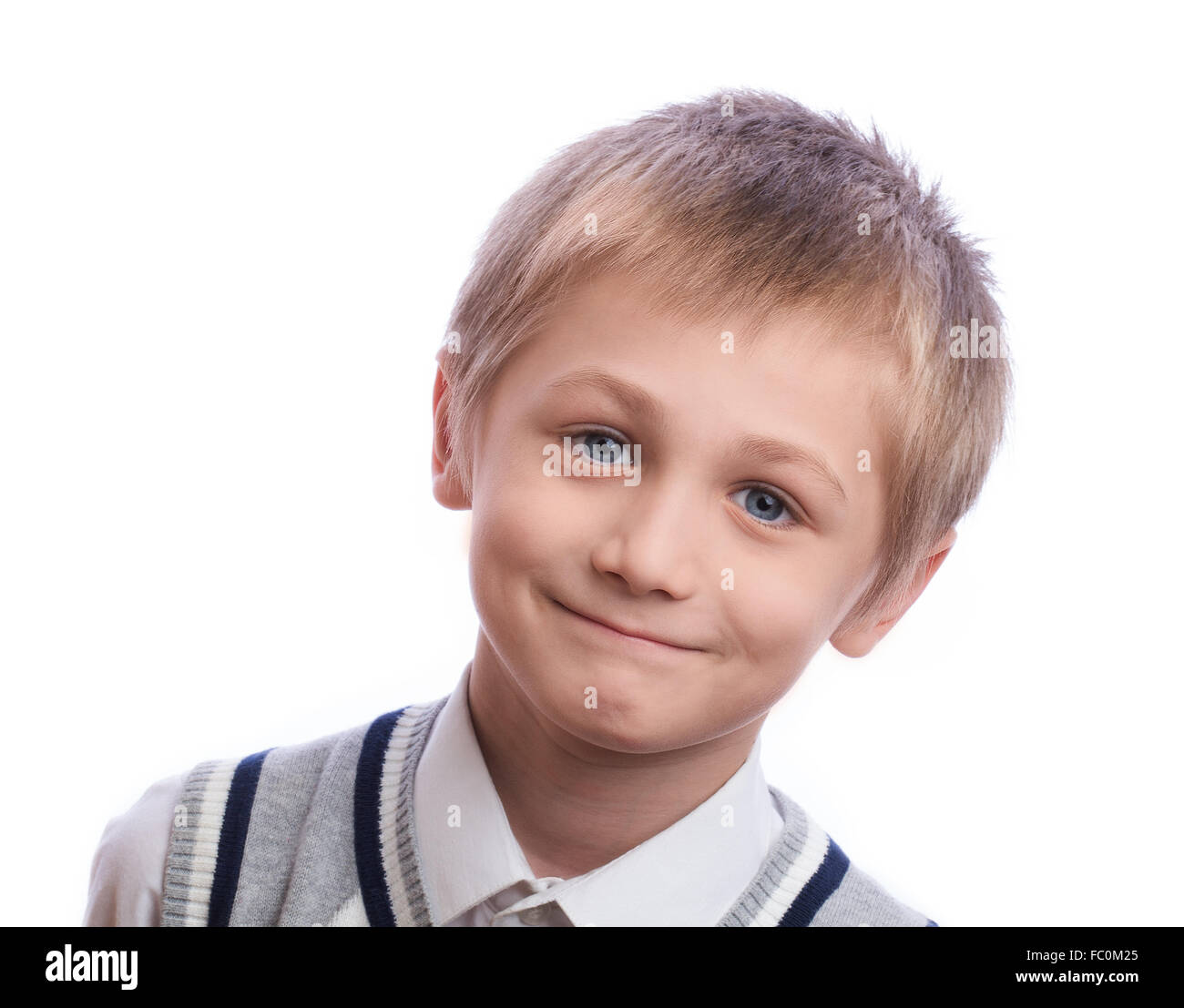 Boy on a white background Stock Photo - Alamy