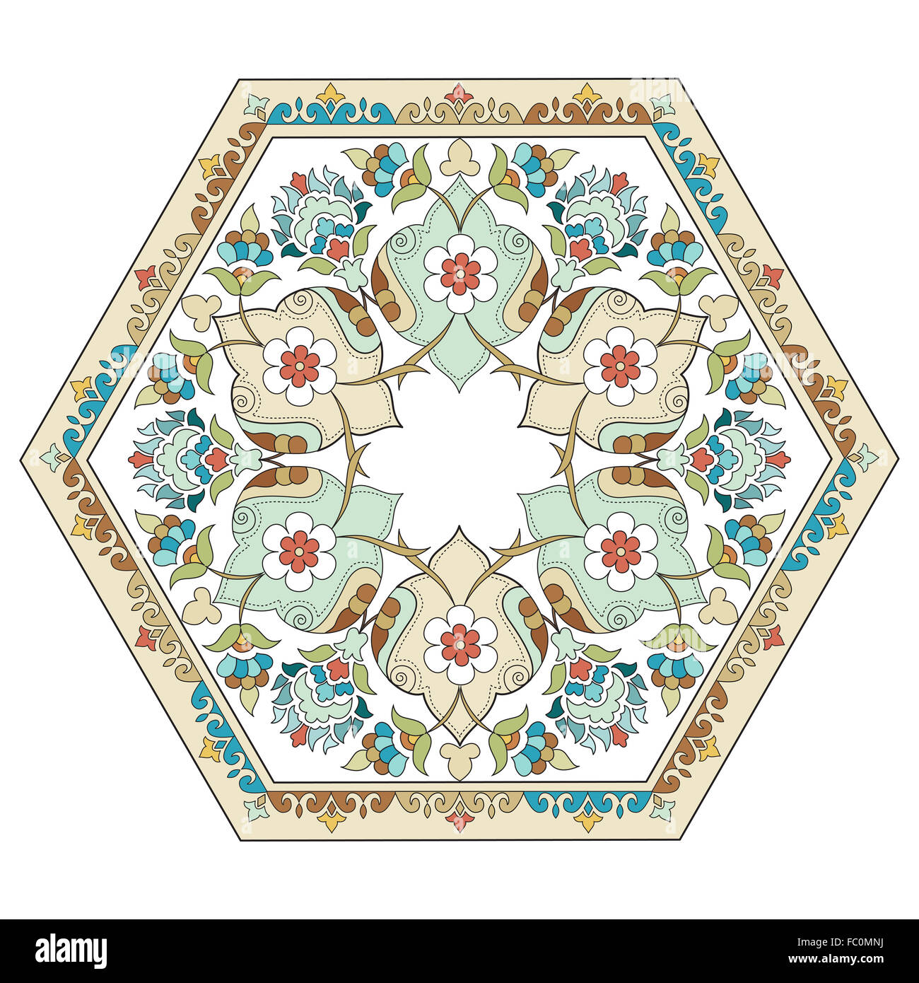 artistic ottoman pattern series four Stock Photo - Alamy