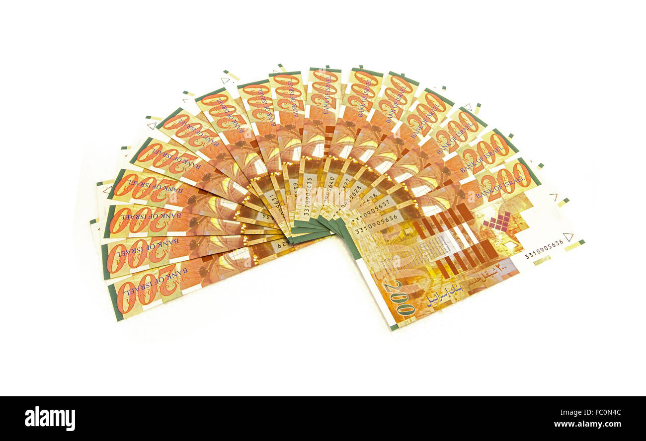 Hundred shekels bills hi-res stock photography and images - Alamy
