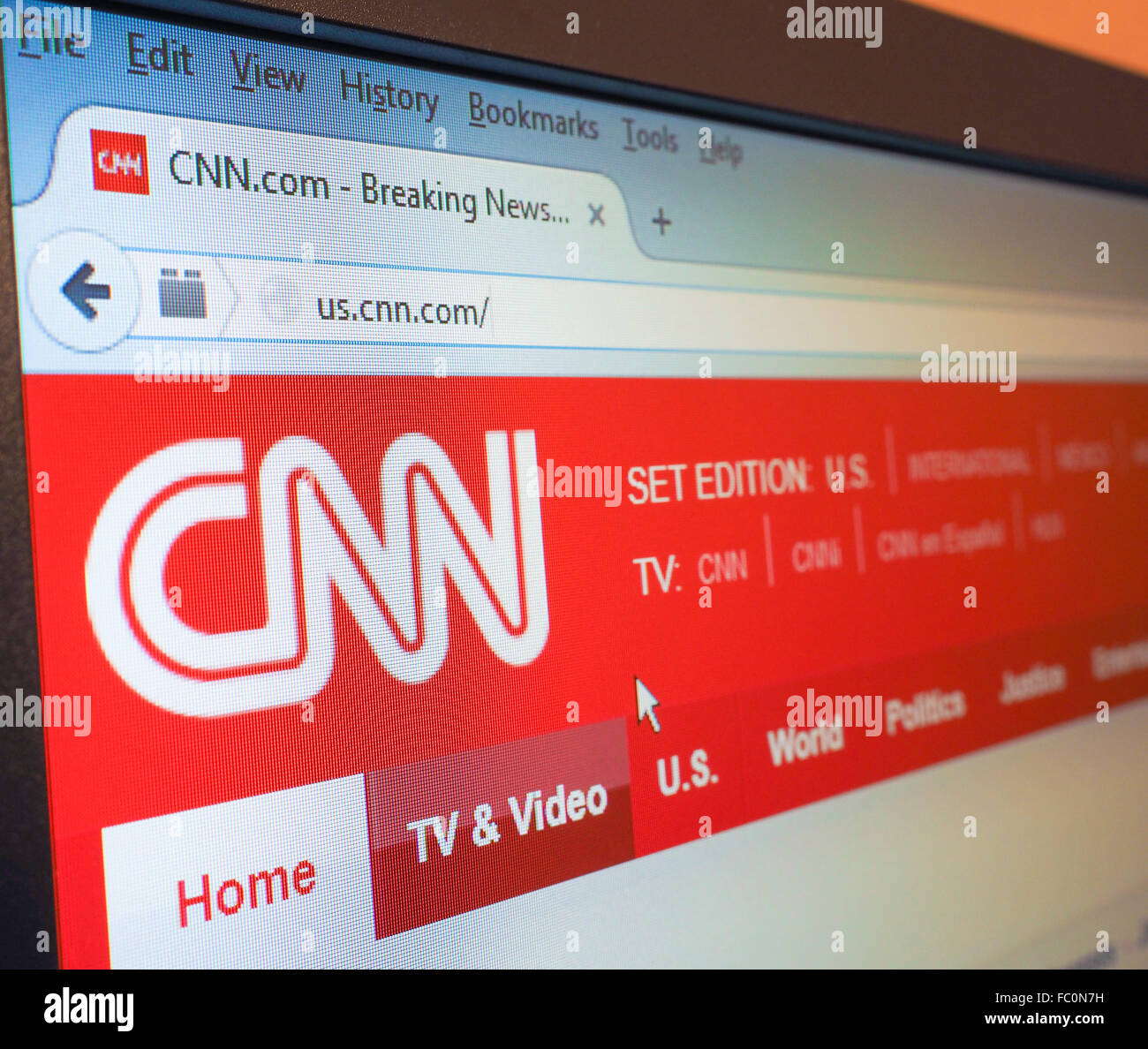 CNN Home Page Stock Photo - Alamy