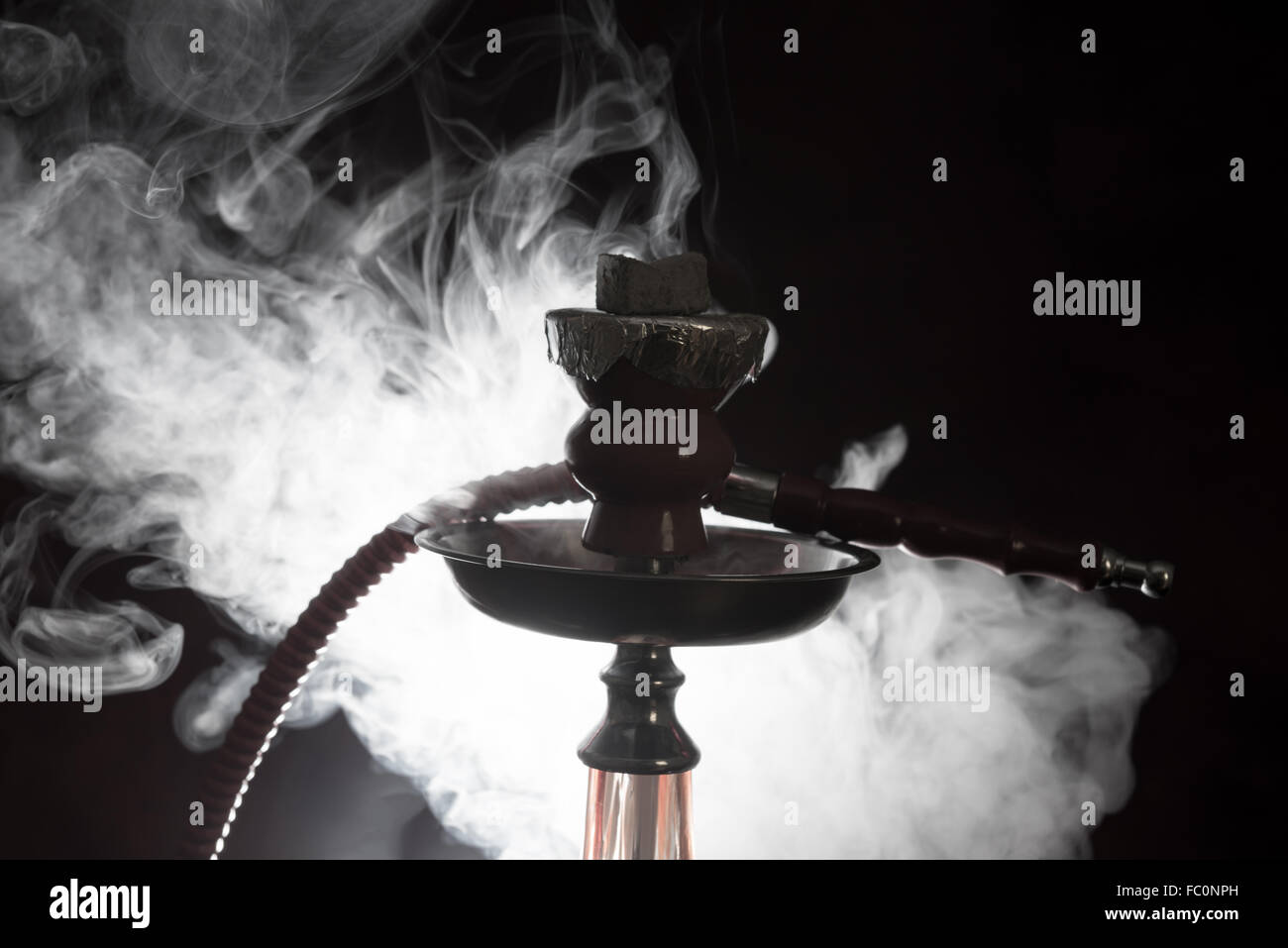 still life smoking shisha with smoke as background Stock Photo - Alamy