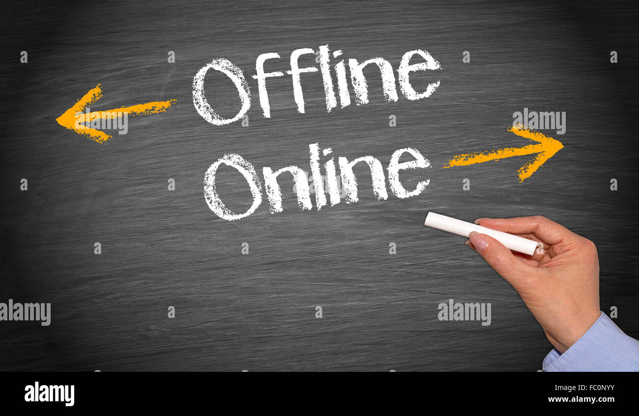 Online and Offline - Business Concept Stock Photo - Alamy