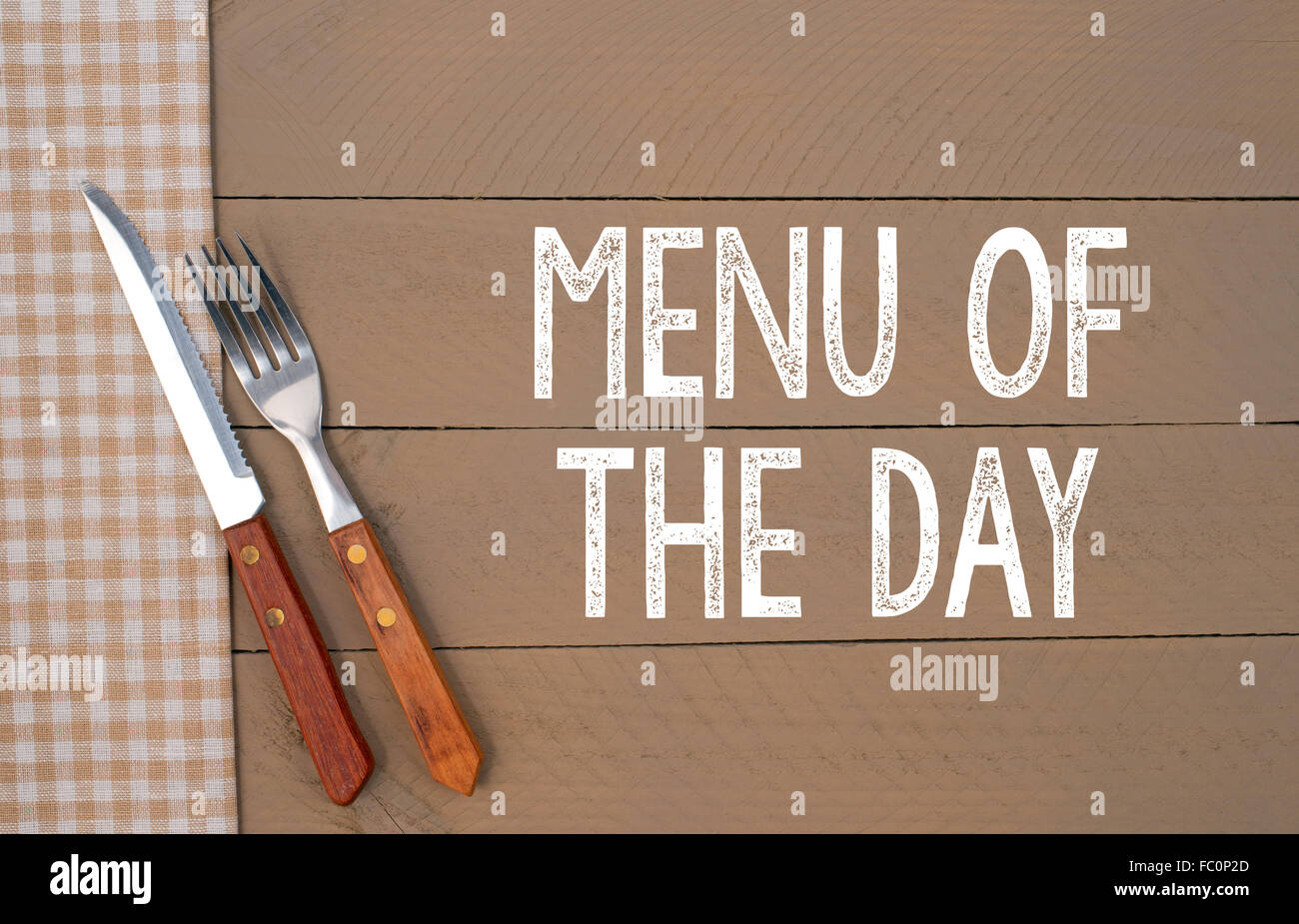 Menu of the Day Stock Photo - Alamy