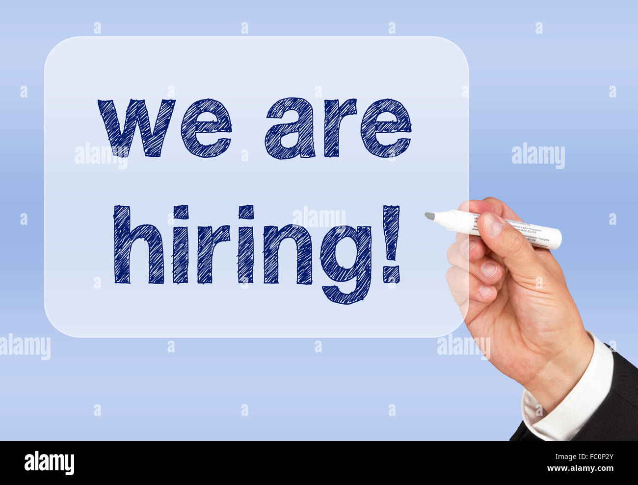 we are hiring Stock Photo - Alamy