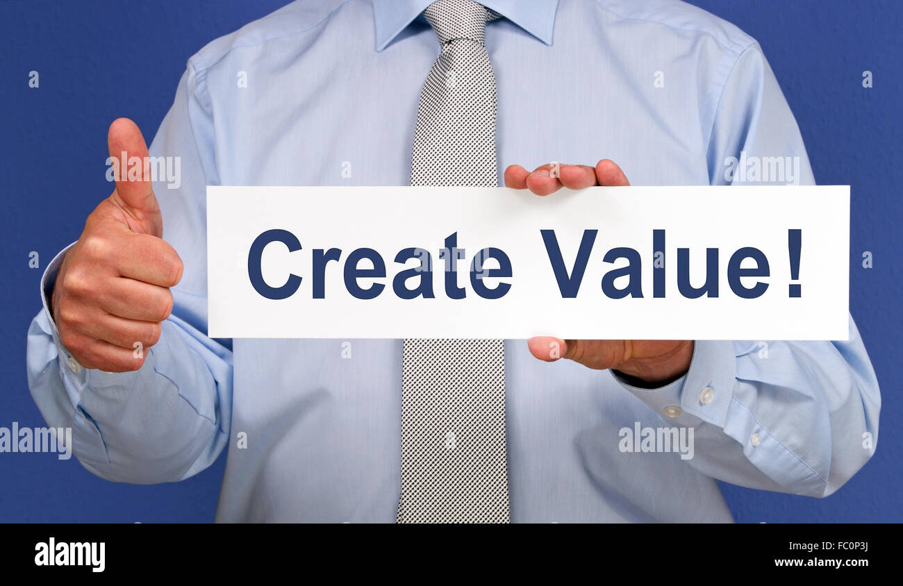 Create value for the customer hi-res stock photography and images - Alamy