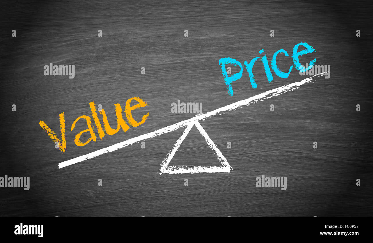 Value and Price - Balance Concept Stock Photo - Alamy