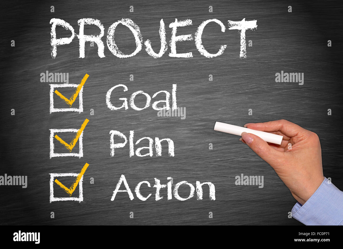Project - Goal Plan Action Stock Photo - Alamy