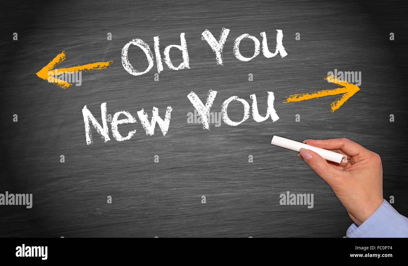 Old You and New You Stock Photo - Alamy
